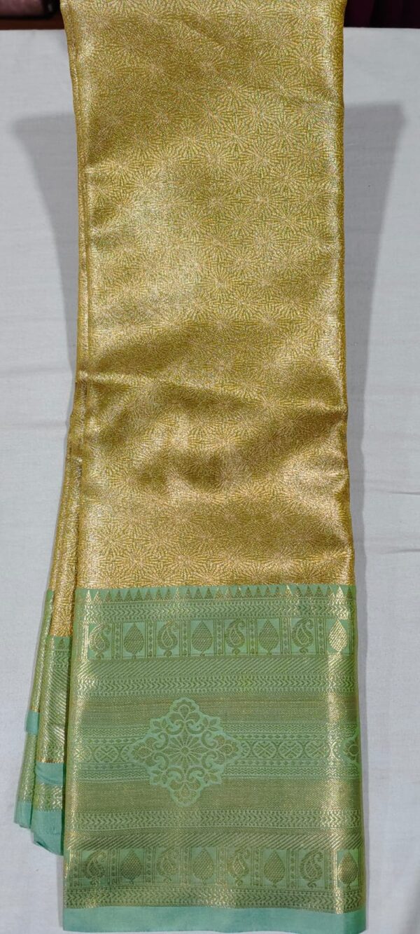 EE2008 Gold pattu saree online at Hyderabad Bangalore in contrast ...