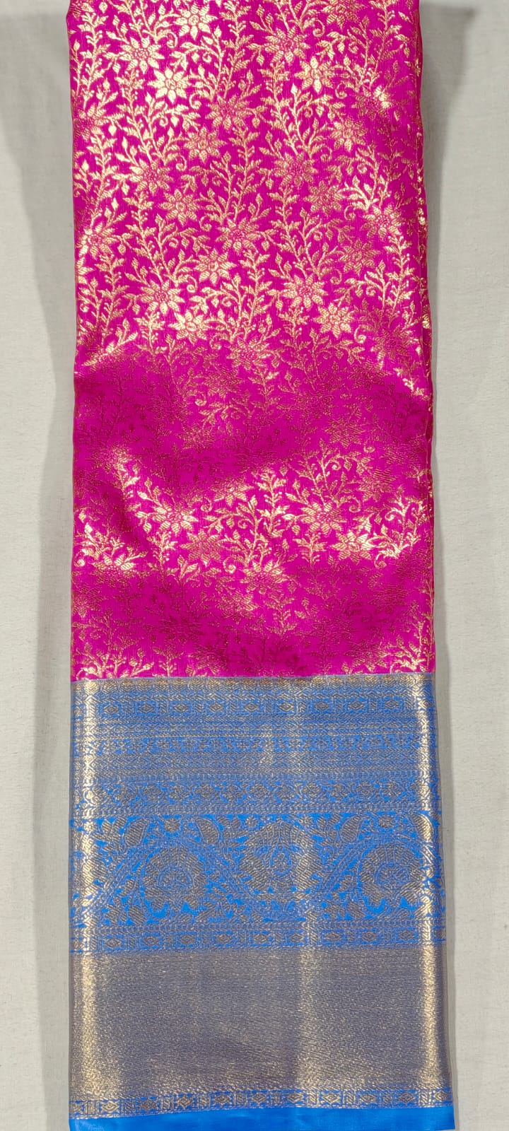 EE2019 Pink kanchi pattu saree online at Hyderabad Bangalore contrast ...